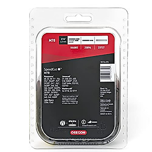 Oregon M78 SpeedCut Replacement Chainsaw Chain for 20-Inch Guide Bars, 78 Drive Links, Pitch: .325" Low Vibration, .063" Gauge
