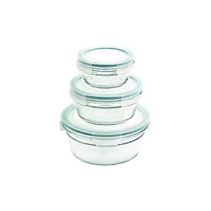 GlassLock 11214 Round Oven Safe Container Set (6-Piece)