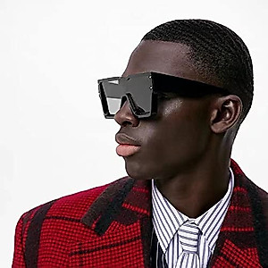 KENBO Oversized Sunglasses for Women Men Trendy Square Sun Glasses One Piece Lens Big Sunglasses