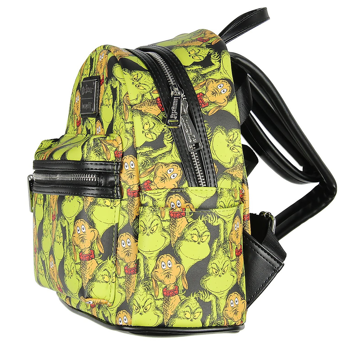 Dr. Seuss The Grinch and Max All-Over Print Faux Leather Mini Backpack