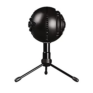 Blue Snowball USB Microphone with Two Versatile Pickup Patterns and Stylish, Retro Design for Recording, Streaming & Podcasting on PC & Mac – Gloss Black