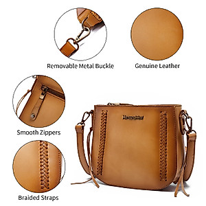 Montana West Crossbody Bags for Women Genuine Leather Cell Phone Purse Wallet Shoulder Bag Travel Purse MWG01-9065TN
