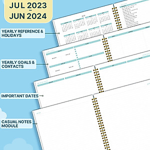 Appointment Book 2023-2024, Weekly Appointment Book,Jul 2023,Jun 2024 with Monthly Tabs, Daily Hourly Planner 2023-2024, 15-Minute Interval, Pocket, 8.5"x11"