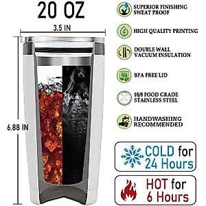 WONWIX Personalized Dragon Tumbler Gifts for Women Insulated Stainless Steel 20oz With Lid Travel Cup Coffee Mug Water Bottle Gift for Dragons Lovers Her Girl Friends