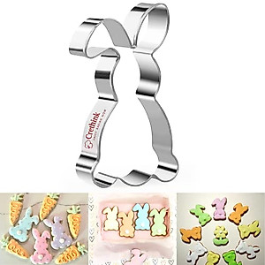 Crethinkaty Easter Cookie Cutter-1 Pcs Bunny Shaped Stainless Steel Cookie Cutter,Rabbit Cookie Mold for Easter.