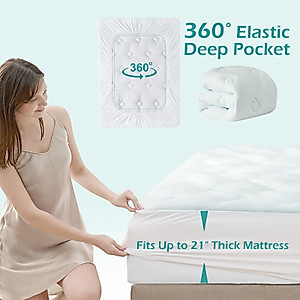 Hansleep Memory Foam RV Mattress Pad Short Queen, Pillow Top Mattress Topper Short Queen for Back Pain Relief with Egg Crate Gel Foam, Camping Mattresses Cover, 60" x 80", White