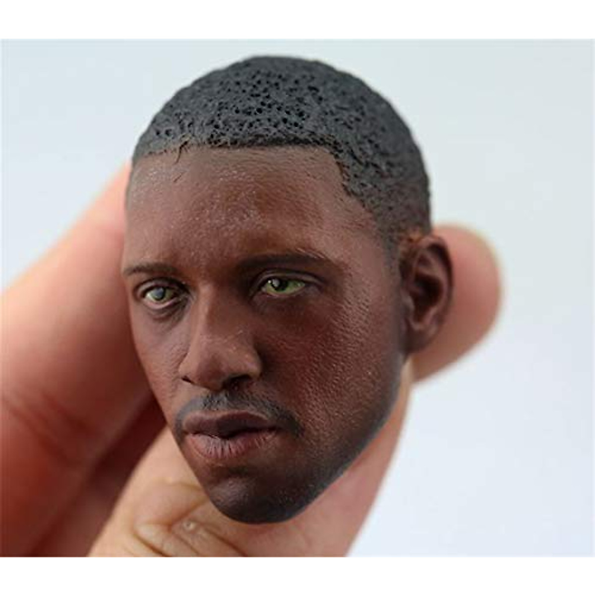 HiPlay 1/6 Scale African American Male Figure Head Sculpt Series, Handsome Men Tough Guy, Doll Head for 12" Action Figure Phicen, TBLeague, HT HS004(F)