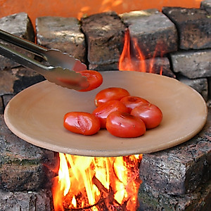 Ancient Cookware, Mexican Clay Comal Griddle, Extra Large, 22 Inches