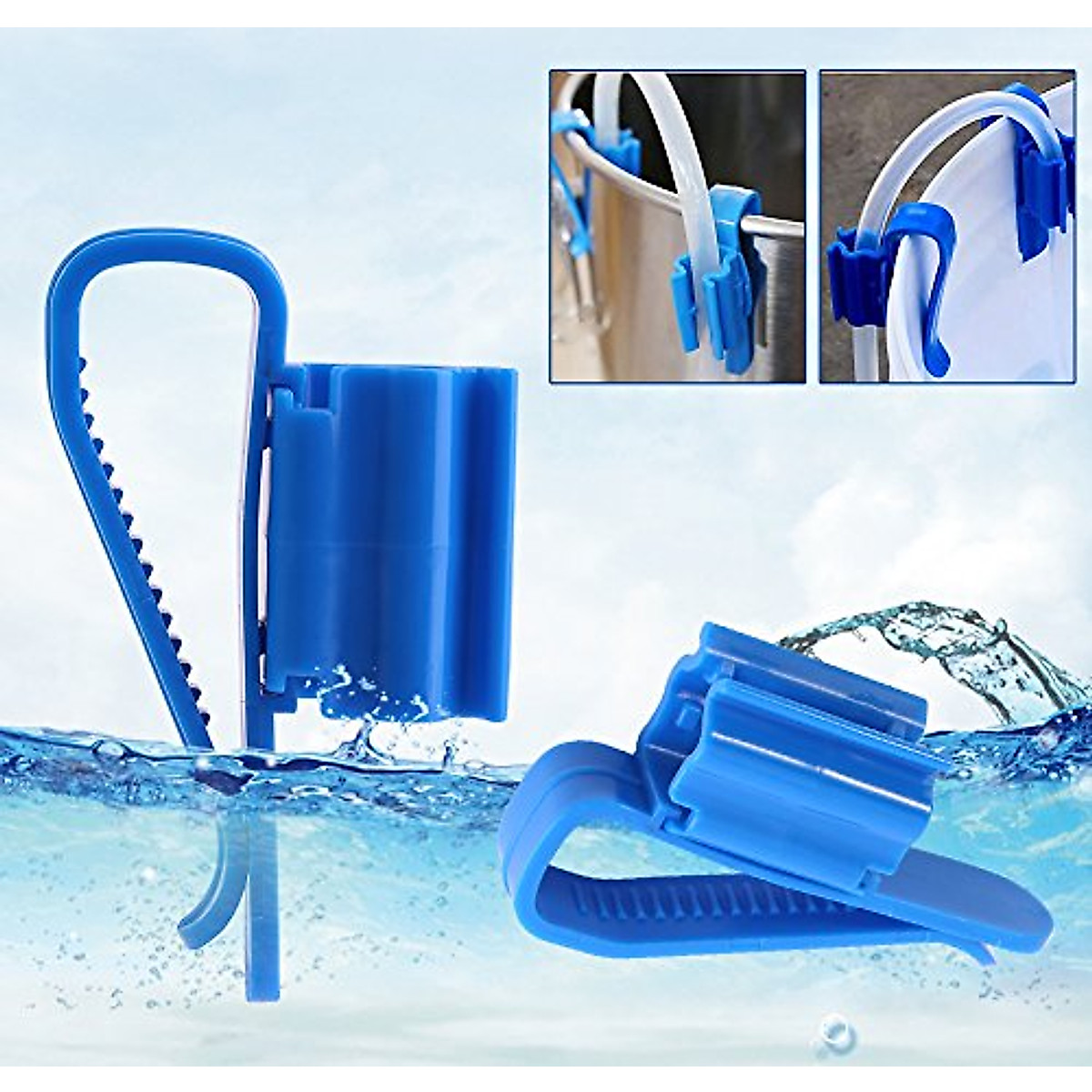 2Pcs Multifunction Plastic Adjustable Fish Tank Mounting Clip Water Pipe Tube Clamp Hose Holder Aquarium Hose Clamp