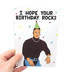 Sleazy Greetings Funny Birthday Card For Women or Men | Cute Birthday Card For Him Her | Pun Adult Friend Bday Card with Envelope | Hope Your Birthday Rocks