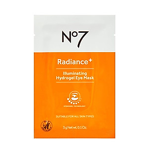 No7 Radiance+ Illuminating Eye Masks - Hydrogel Eye Patches for Dark Circles + Puffy Eyes - Radiance Boosting & Skin Revitalizing Vitamin C Undereye Patches + Eye Puffiness Reducer (5 Masks)