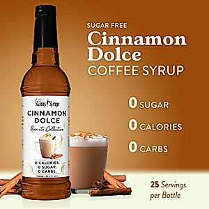 Jordan's Skinny Mixes Syrups Cinnamon Dolce, Sugar Free Flavoring, 25.4 Oz