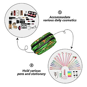 Pencil Case Dinosaur Pattern Big Capacity Pencil Pouch Cute School Supplies Pencil Bags with Zipper Lightweight Organizer Waterproof Students Office Adults