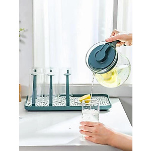 VOLYUVIC [2 in 1] Drain Board for Kitchen Counter, Mug Cup Drying Rack, Kitchen Dish Drying Rack with Drainboard Perfect for Sink, Coffee Table, Outdoor