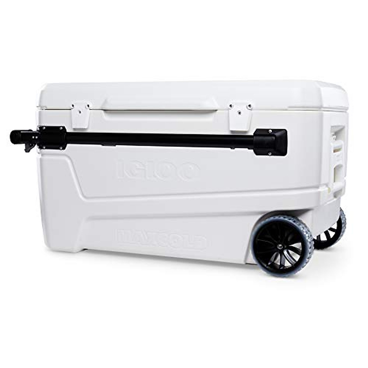 Igloo 110 Qt Glide Pro Portable Large Ice Chest Wheeled Cooler & Wire Basket for 90 Qt Rotomold Coolers, Black (20166)