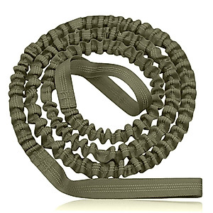 Bicycle Tow Rope, MTB & Cycling Stretch Pull Strap Bicycle Tow Rope for Kids Tandem Bike Attachment for Kids for Riding Further with Your Child Compatible with Any Bicycle (Army Green)