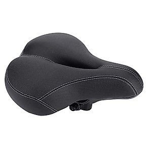 Qiter Bike Saddle, Mountain Road Bike Soft Seat Saddle with Tail Light Replacement Bicycle Accessories