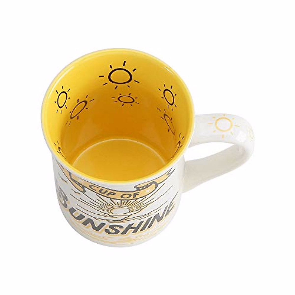 Enesco Our Name is Mud “Cup of Sunshine, 16 oz. Stoneware Mug, 1 Count (Pack of 1), Yellow