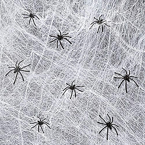 20 Piece Halloween Party Hanging Swirls Decorations with 20g Halloween Spider Web Stretchable Cobweb, Perfect for Home Indoor Outdoor Halloween Party Decorations