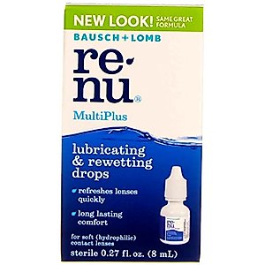 B&L Lube Rewet Drop Size .27z Bausch & Lomb Renu Lubricating And Rewetting Eye Drops