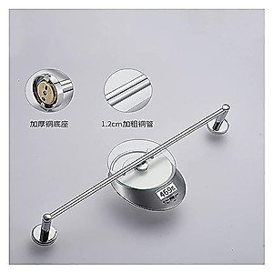 Towel BAR Rack Towel Rack Bath Single Towel Storage Rack Towel Bar,Wall Mounted Round Towel Rod Copper Polished Chrome Finish Towel Rail Holder for Bathroom or Kitchen/60Cm
