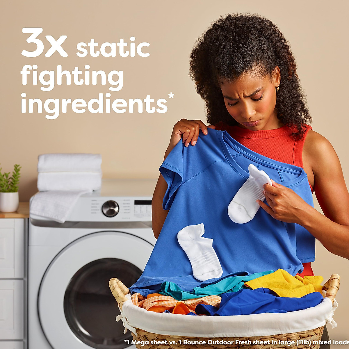 Bounce Mega Dryer Sheets, Paradise Blossom, 180 Count, Bounce Dryer Sheets