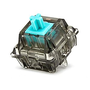 KOSEKY DSL1 Linear Keyboard Switch,Silent,60cN Force,Gold-Plated Spring,Pre Lubed, Linear Keyswitch 5 Pins for Mechanical Gaming Keyboards (90 Packs, Smoky Transparent,Aqua)