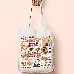 BLUPARK Singer's Merch Singer Tote Bag Singer Album Inspired Gift Singer Fan Gifts Singer's Album Gift Music Lover Gifts HS Merchandise Tote Bag (As was TO)