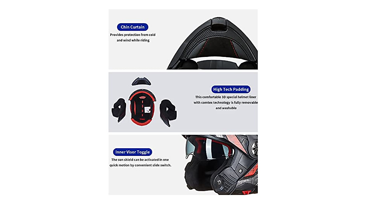 ILM Modular ATV Helmet - Safe & Versatile Riding Gear