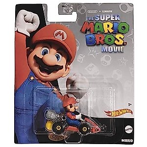 Hot Wheels Super Mario Bros. Theatrical Movie Mario Kart Diecast Vehicle