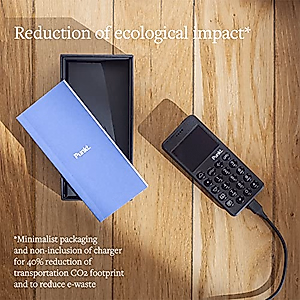 Punkt. MP02 New Generation 4G LTE Minimalist Mobile Phone, Unlocked, Nano-SIM, Wi-Fi Hotspot, Digital Security, 2GB RAM+16GB Storage, 1280 mAh Battery, Multiband – Black