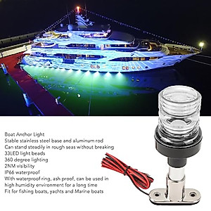 Boat Anchor Light, 6in All Round Stern Light Bright for Fishing Boat (Warm White)