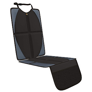 AMAR Car Seat Protector with Thickest Padding - Featuring XL Size, Durable, Anti-Slip, Heavy Duty, Waterproof 600D Fabric, PVC Leather Reinforced Corners & 2 Large Pockets for Handy Storage