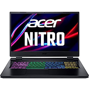 acer Nitro AN517 Gaming Laptop Intel 12th Gen 12 Core i5-12500H (Beats i7-11800H) 16GB 512GB SSD 17.3in Full HD HDMI NVIDIA GeForce RTX 3050 Win 11 (AN517-55- Renewed)