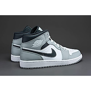 Nike Men's Air Jordan 1 Mid Fitness Shoes, Gray, Size 8 US