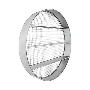 Creative Co-Op Round Metal Décor with 4 Shelves & Wire Back Wall Shelves, Silver