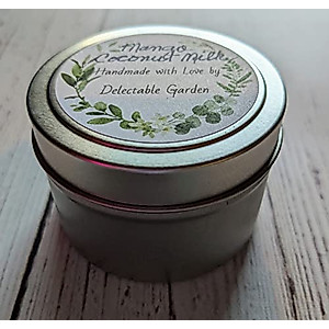 Mango Coconut Milk Delectable Garden Handmade Aromatherapy Natural Scented Soy Candle- 4 oz. Clean Burning.