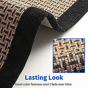 Twill Kitchen Mat Kitchen Rugs Set of 2 Kitchen Rugs and Mats Non Skid Washable Kitchen Floor Rugs for in Front of Sink Heavy Duty Standing Mat Kitchen mats for Floor Countertop Fridge Indoor