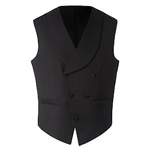 Lilis® Mens Premium Tail Tuexdo 3 Pieces Suit Tailcoat Jacket Tux Vest & Trousers Black