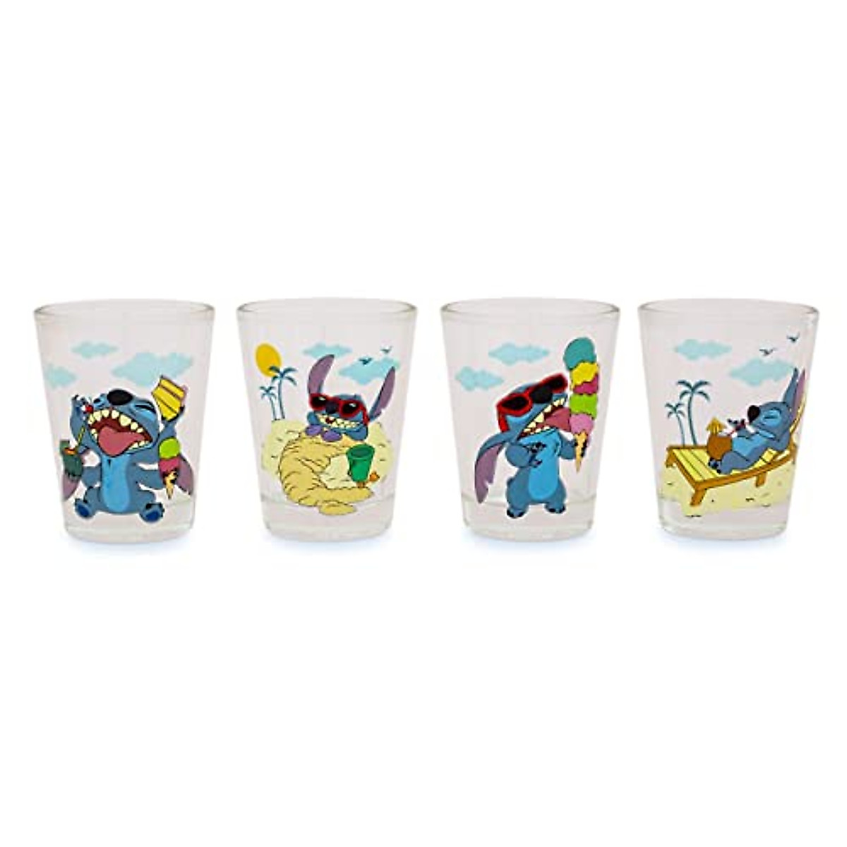 Disney Lilo & Stitch Beach Day 1.5-Ounce Mini Shot Glasses | Set of 4