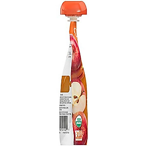 Plum Organics Apple and Carrot Baby Puree Food in Pouch, Organic Food Squeeze, Non GMO, 4 Ounce (Pack of 6)