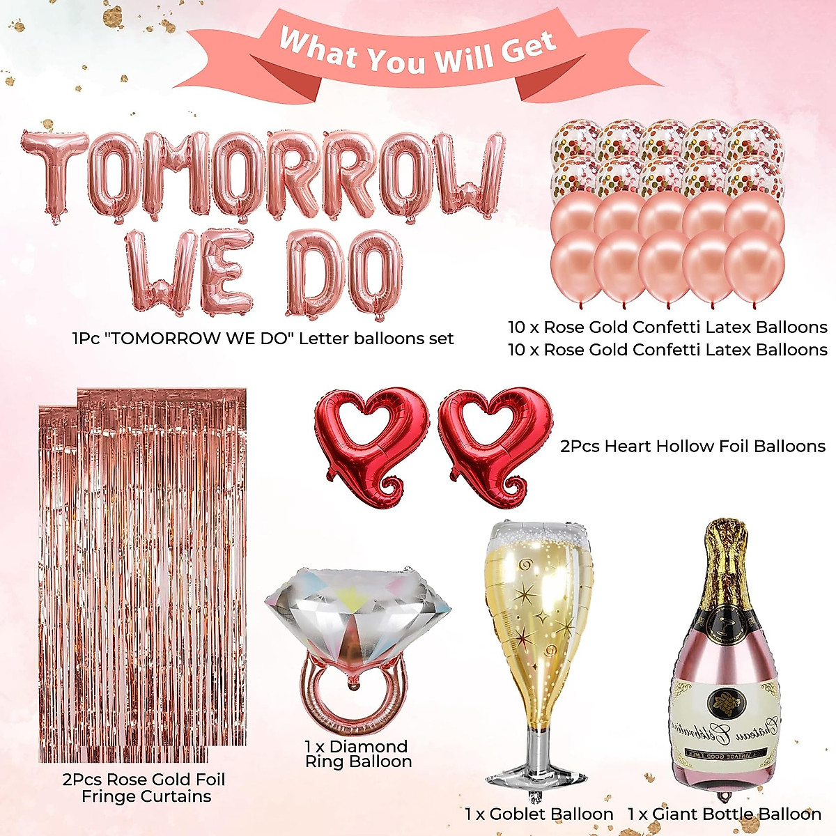 Wedding Rehearsal Dinner Decorations Rehearsal Dinner Decor One Day Away The Night Before Wedding Rehearsal Decorations Tomorrow We Do Balloons Banner Bridal Shower Engagement Wedding Rehearsal Decor