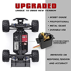 HAIBOXING 1:18 Scale RC Car 18868 36km/h High Speed 4X4 Off-Road Remote Control Truck, Waterproof Electric RC Cars All Terrain Toy Truck for Kid and Adults Two Batteries Supply 40 Mins Playtime