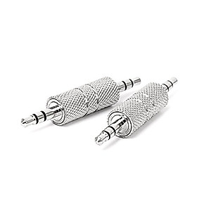 VizGiz 5 Pack 3.5mm Male to Male Coupler Extension Cable Joiner 1/8 inch TRS Stereo Audio Wire Adapter Jack Plug Connector for BT Receiver AUX-in Cord PC MP3 Player Car Transmitter