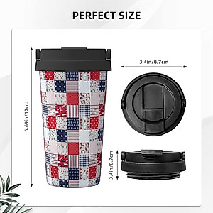 WANGZHAO Stars Pattern Print Double Wall Stainless Steel Vacuum Insulated Tumbler Cup Home Thermal Cup