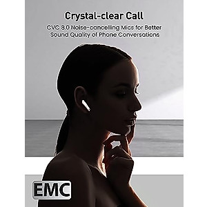 Gsoemon Active Noise Cancelling Earbuds, True Wireless Earbuds IPX5 Waterproof 36 Hours Rich Bass, aptX Superior Sound Qualcomn QCC 3040, CVC 8.0 Noise-Cancelling Mics for Calls