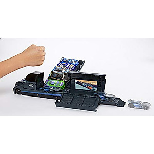 Disney Pixar Cars Jackson Storm Launching Hauler, Miniature Racecar Carrier Toys For Racing Play, Small, Portable, Collectible Automobile Toys Based on Cars Movies, Toys for Kids Age 3 and Up