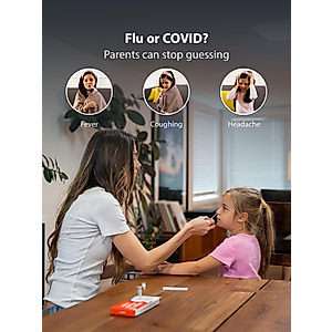 iHealth COVID-19, Flu A&B 3-in-1 Antigen Rapid Test, Results in 15 Minutes, FDA Authorized OTC Flu & COVID Home Test, with Non-invasive Nasal Swab, Easy to Use & No Discomfort (1 Pack, 2 Tests Total)