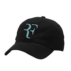 ROGER FEDERER Cap Embroidered Hat Cotton Adjustable Washed Dad Hat for Men Women Soft Embroidered Baseball Cap Black