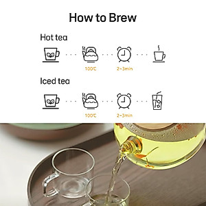 KKOKDAM Tea Gift Set - 2 Flower Tea Mini Jars & 2 Tea Sticks - Loose Leaf Tea Set, Blooming Tea Flowers, Unique Tea Gifts, Fancy Tea Sets, Gourmet Tea Gift Sets - Mini Duo Pack